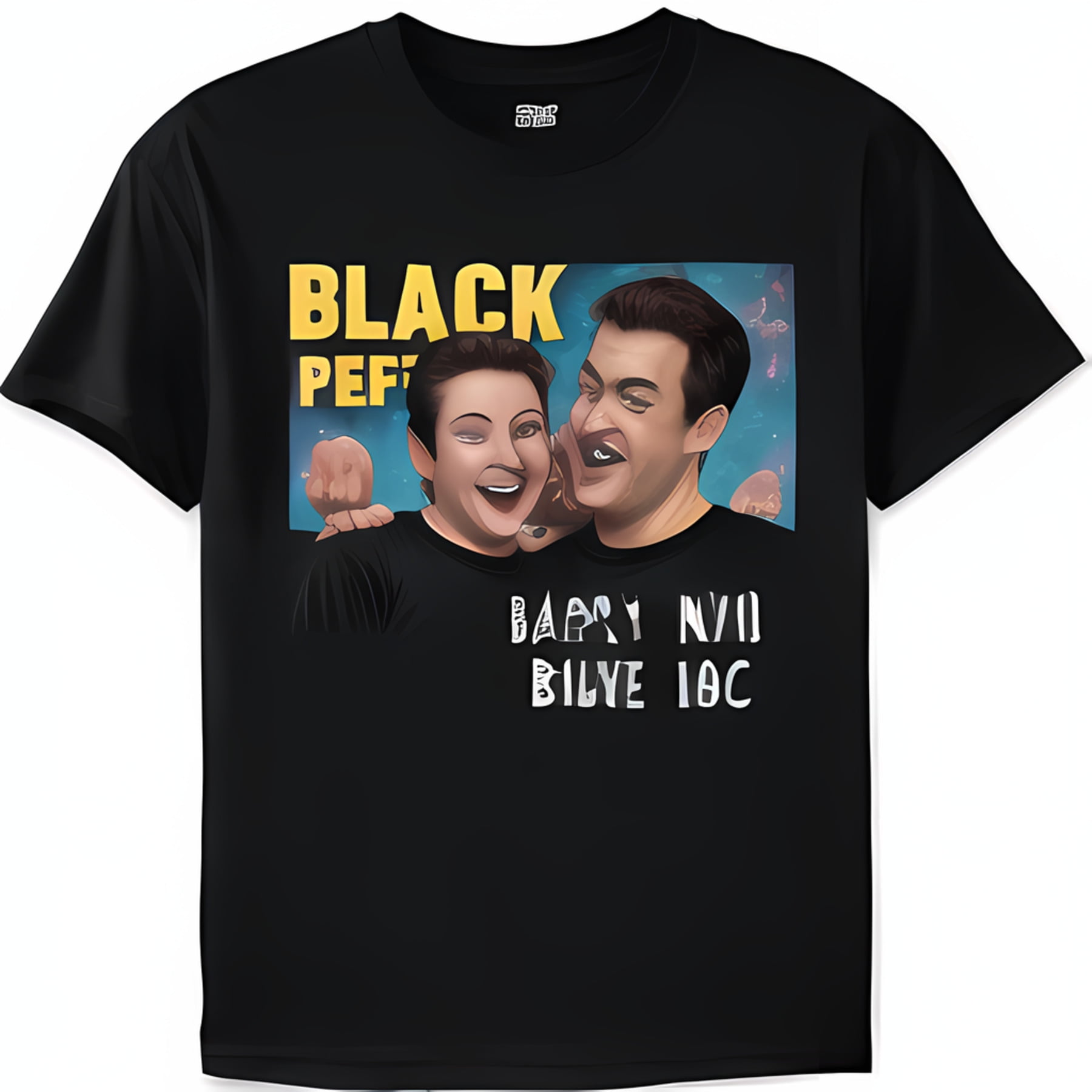 Mad Magazine Inspired Black T-Shirt with Barry G and Billy Illustration ...