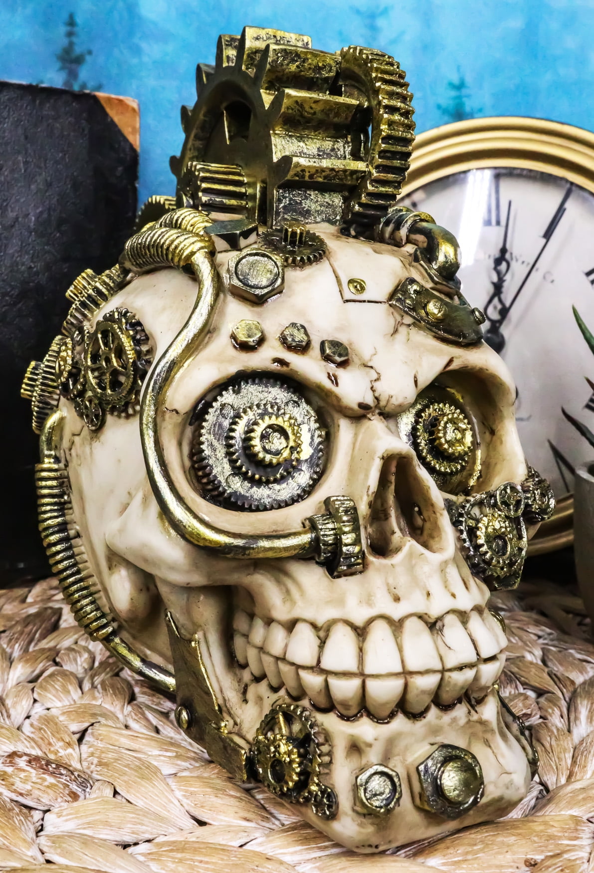 Mad Max Geared Mohawk Steampunk Cyborg Clockwork And Pipes Punk Skull ...
