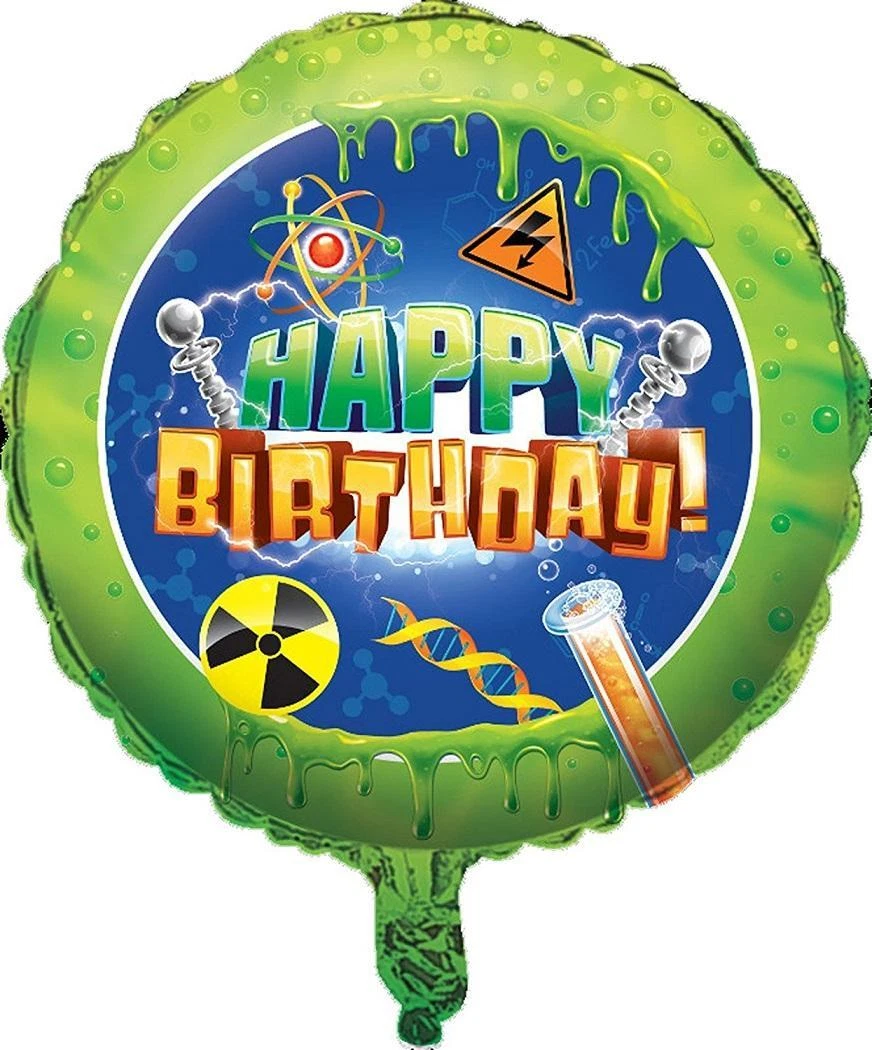 Mad Scientist Big Bang Science Kids Birthday Party Decoration 18" Mylar ...