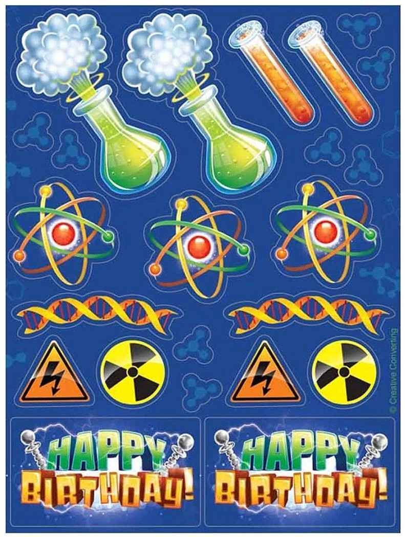 Mad Scientist Big Bang Science Kids Birthday Party Favor Scrapbook ...