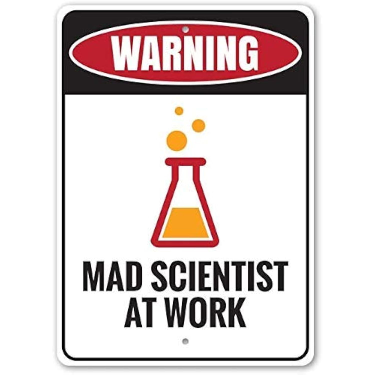 Mad Scientist At Work Crazy Scientist Science Decor Room Decor Warning ...