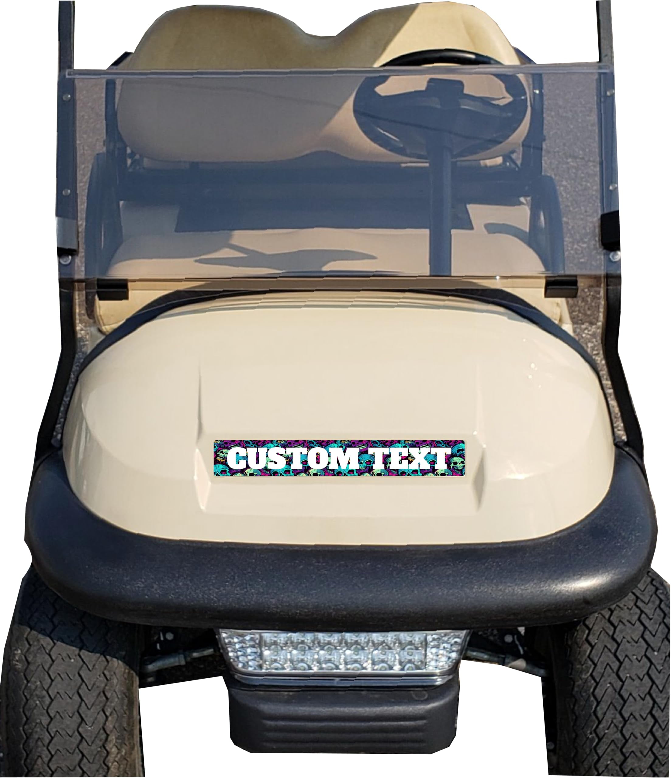 Mad Skulls Design Club Car Precedent Golf Cart Front Name Plate. Fits ...
