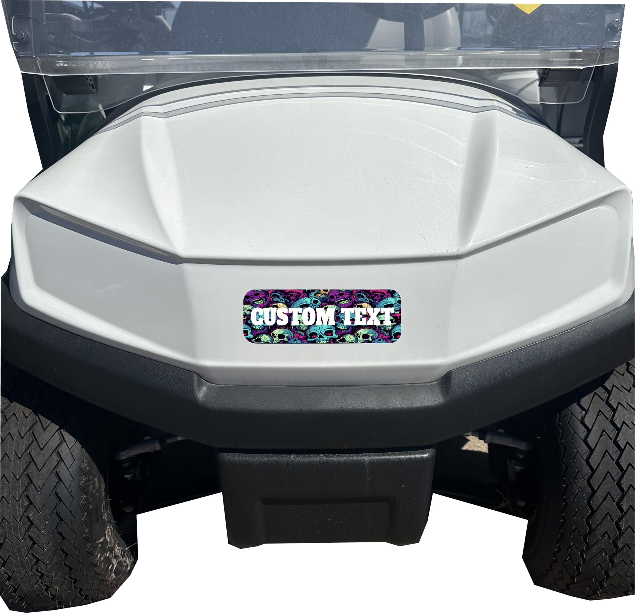 Mad Skulls Design Club Car Tempo Golf Cart Front Name Plate. Fits Club ...