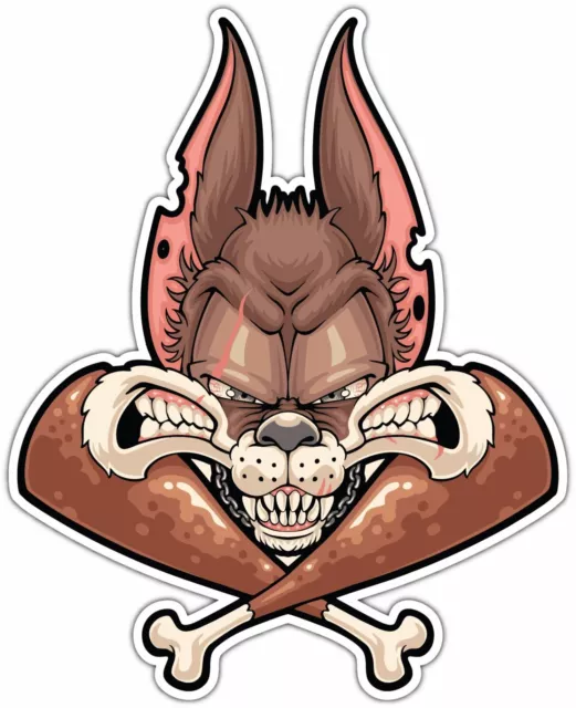 Mad Wolf Cartoon Car Window Stickerphone Decal Water Bottle Stickers ...