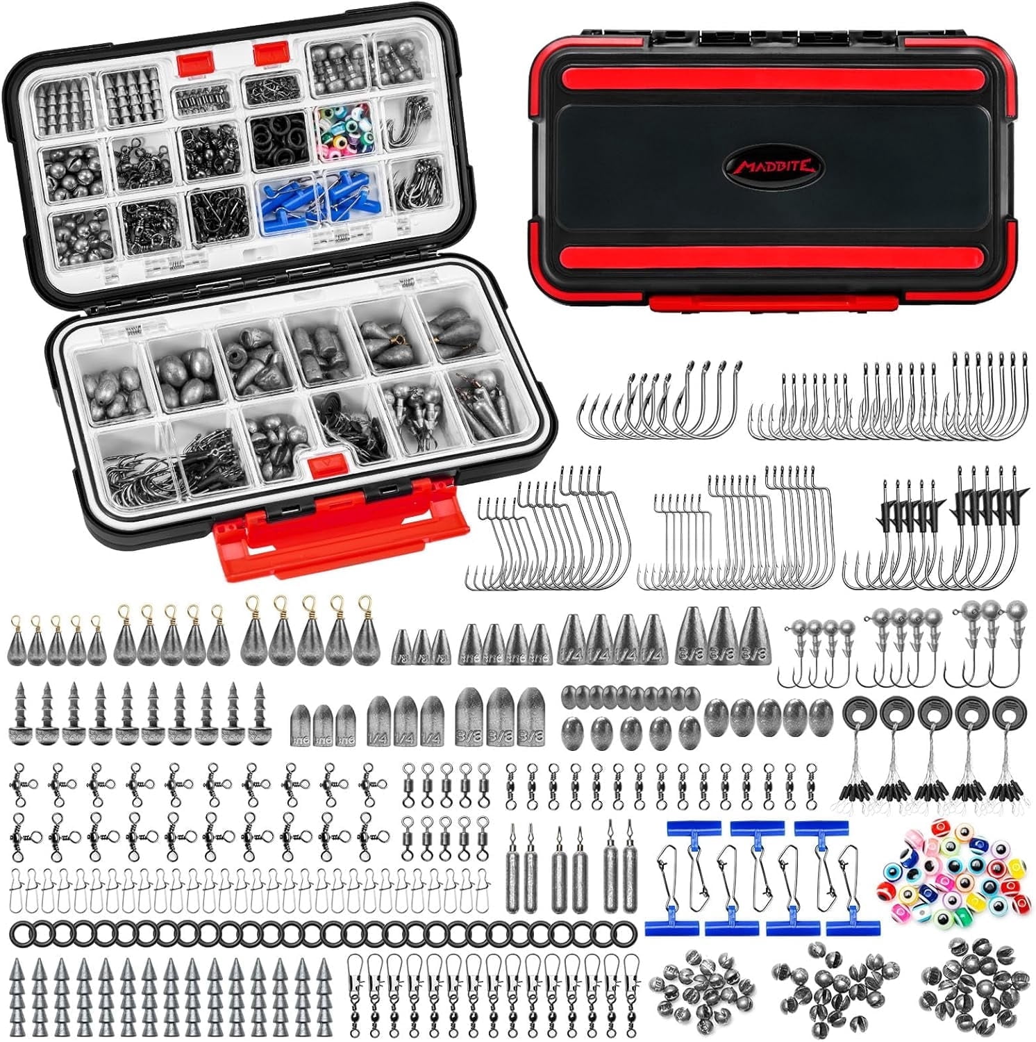 MadBite by KastKing 400pcs Compact Fishing Tackle Kit - Freshwater ...