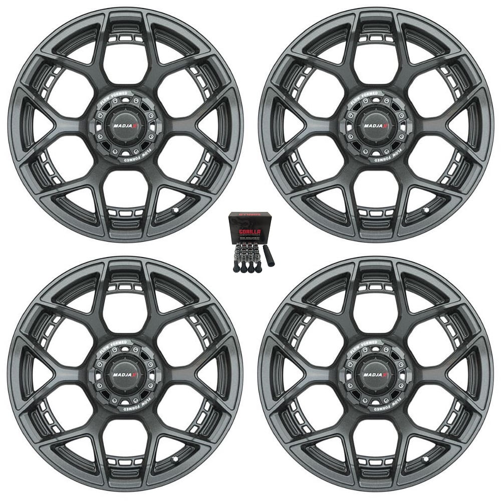 MadJax Evolution 15" Golf Cart Wheels/Rims Gunmetal (3+4) E-Z-GO & Club ...