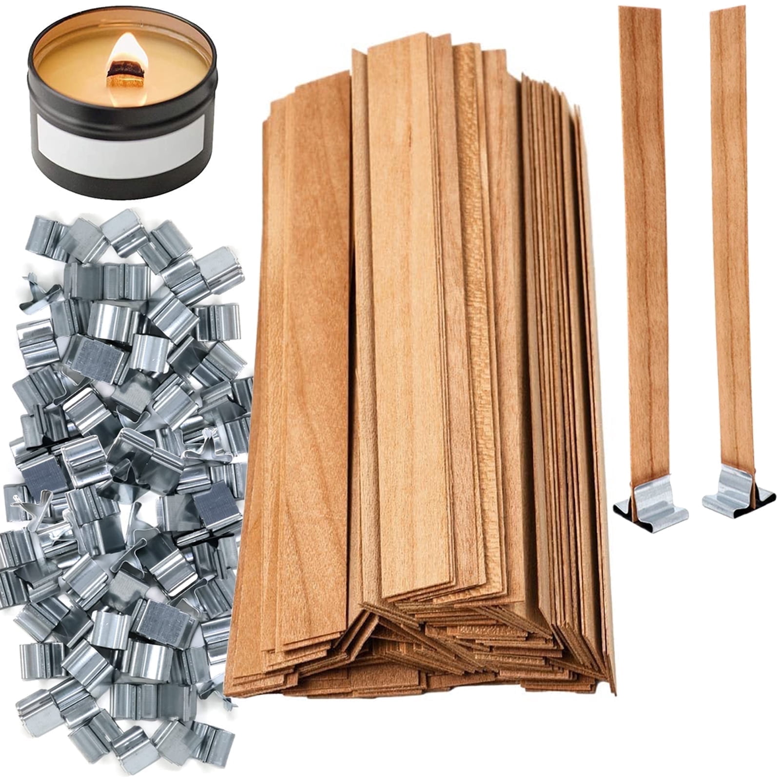 MadMedic Candle Wicks 0.75x5.12 in Thick Wood 100ct - Walmart.com