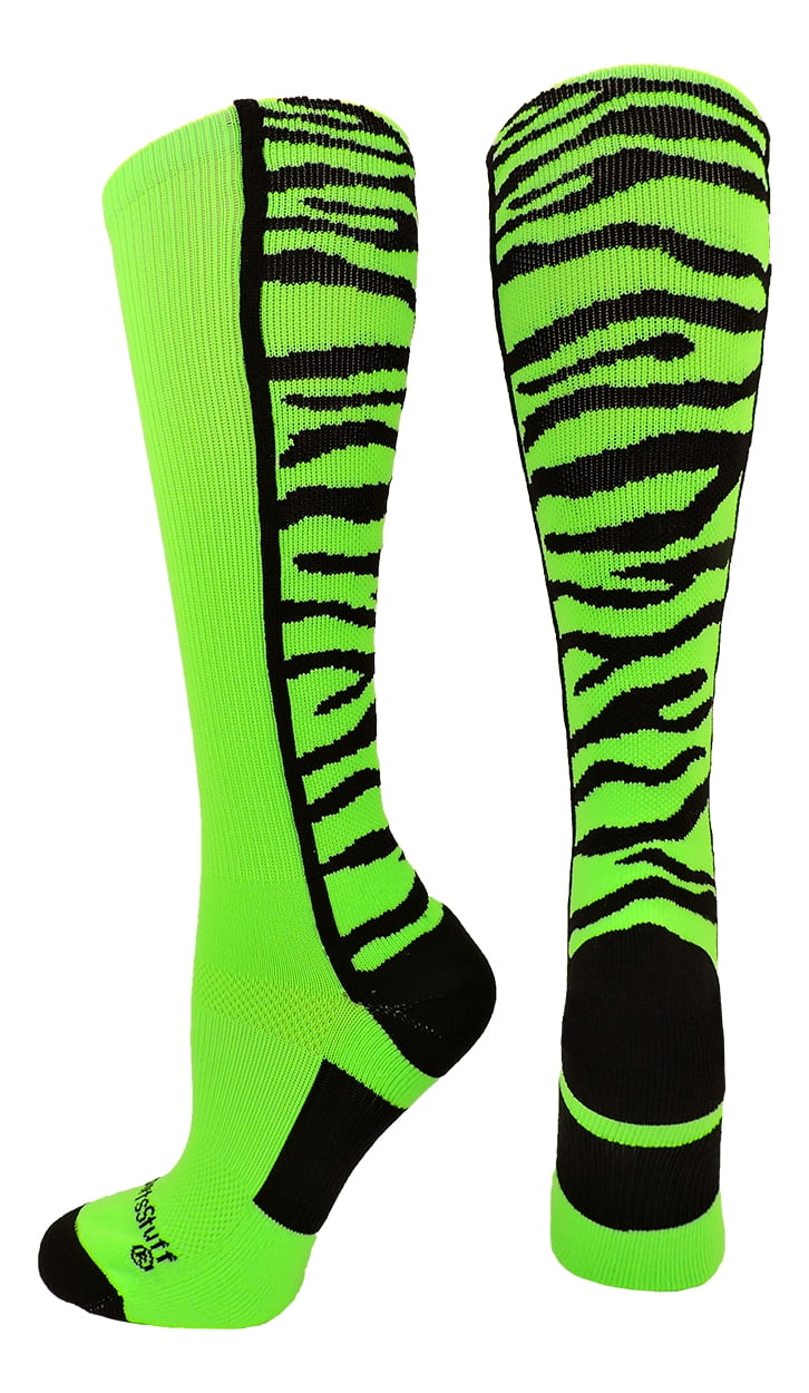 MadSportsStuff Crazy Socks with Safari Tiger Stripes Over the Calf ...