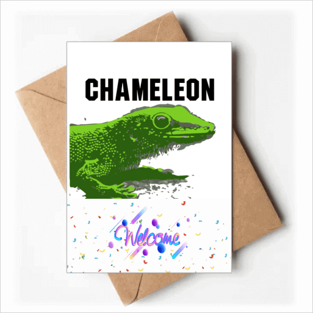 Madagascar Africa Chameleon Welcome Back Greeting Cards Envelopes Blank ...