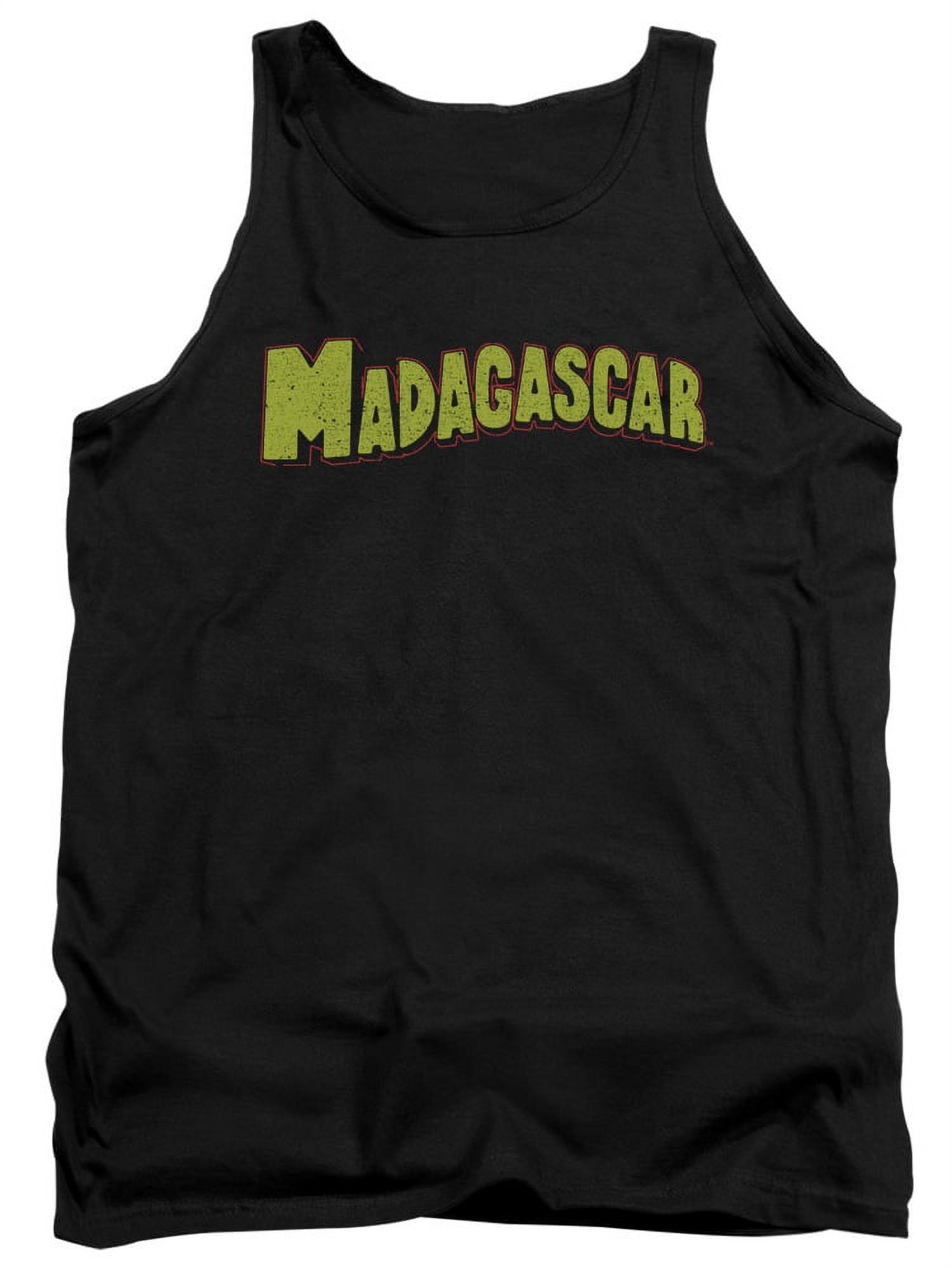 Madagascar Animated Children's Movie Logo Adult Tank Top Shirt ...