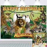 Madagascar Backdrop Banner Party Supplies Poster Movie Theme Background ...