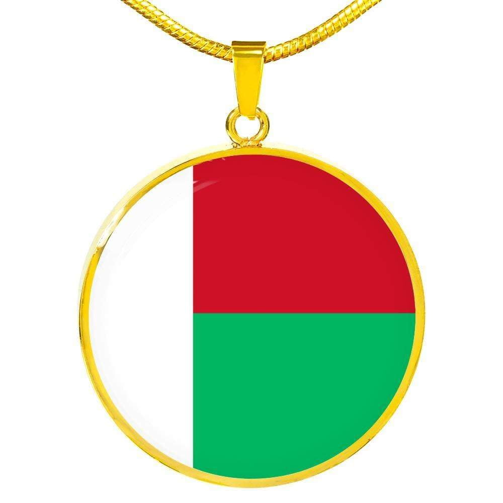 Madagascar Flag Necklace Stainless Steel or 18k Gold 18-22" - Walmart.com