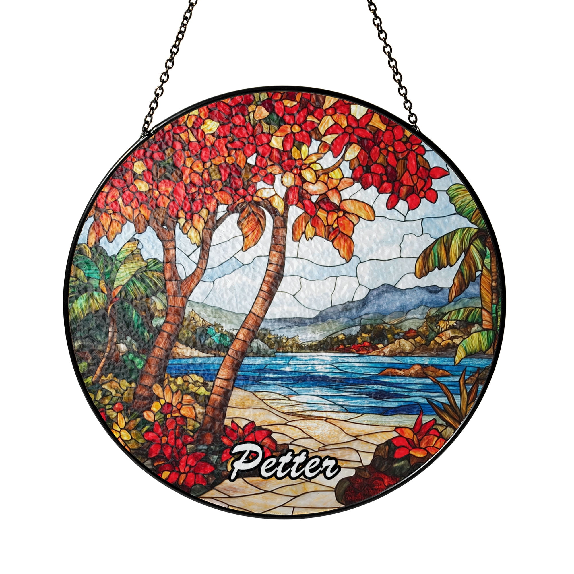 Madagascar Island Stained Glass Suncatcher - Custom Name Unique ...