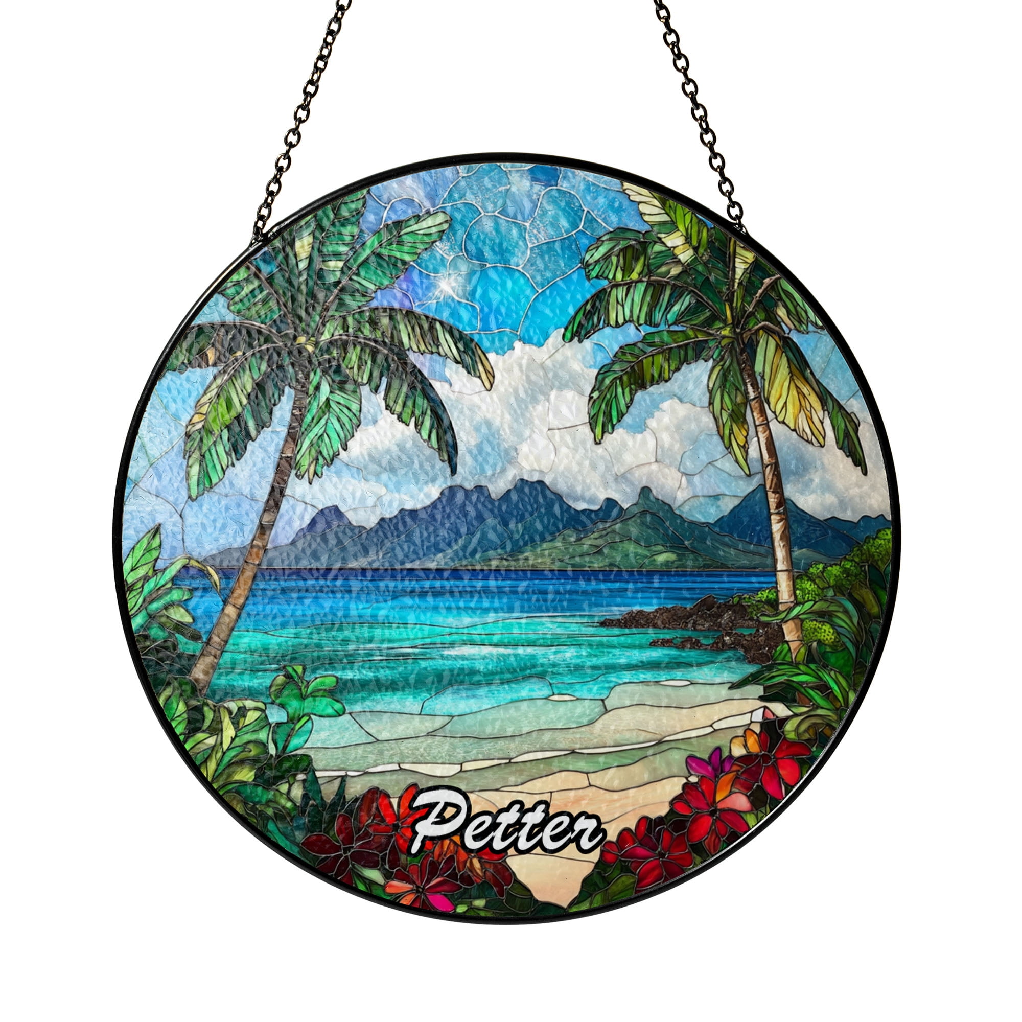 Madagascar Island Stained Glass Suncatcher - Custom Name Unique ...