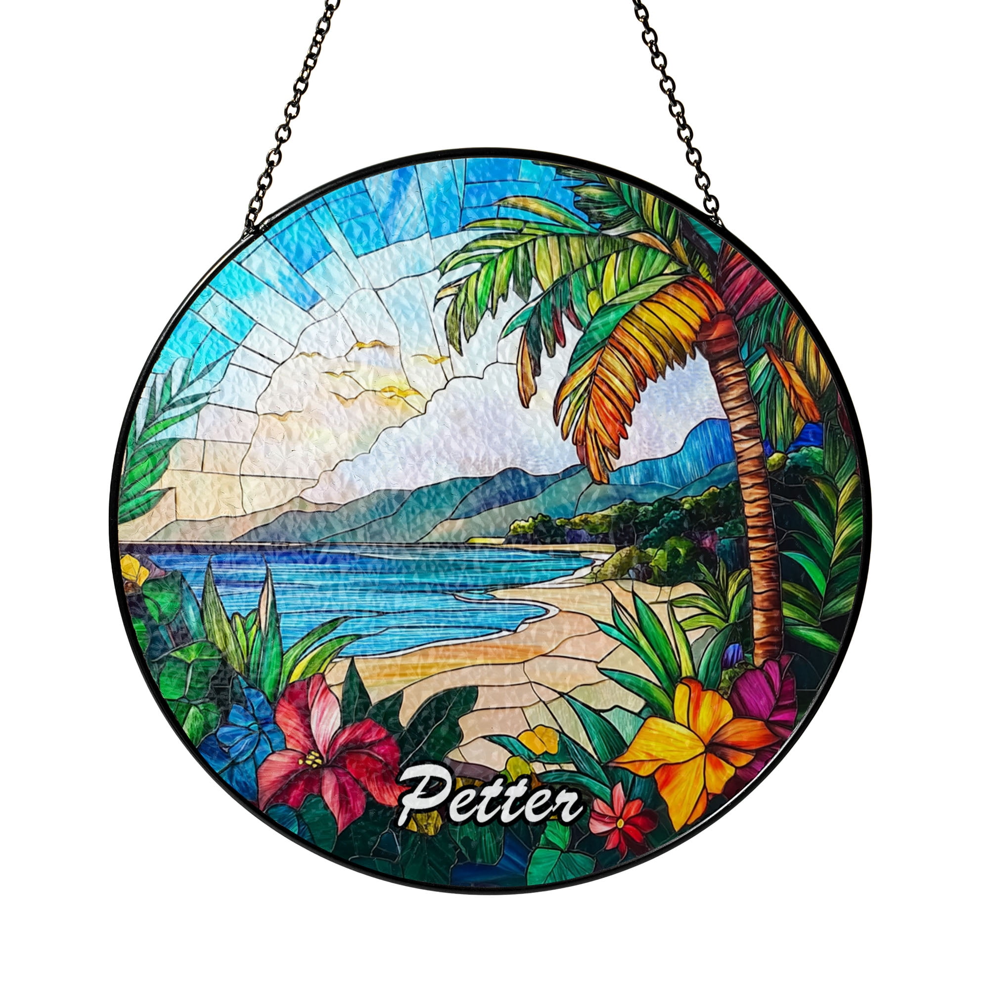 Madagascar Island Stained Glass Suncatcher - Custom Name Unique ...