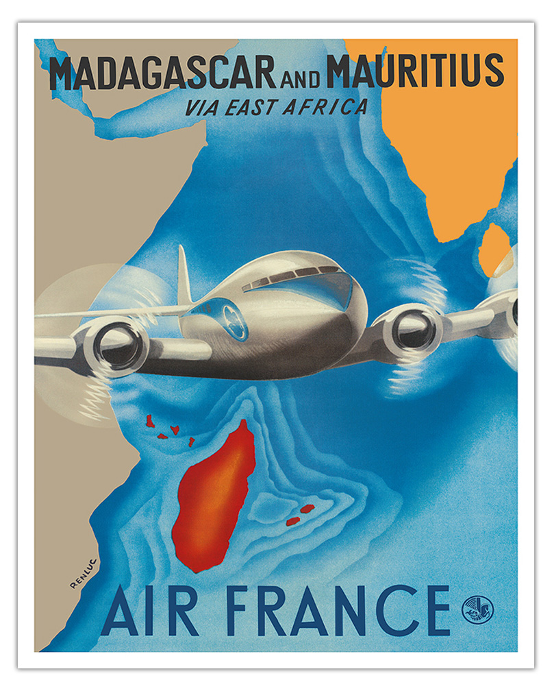 Madagascar - Mauritius - via East Africa - France - Vintage Airline ...
