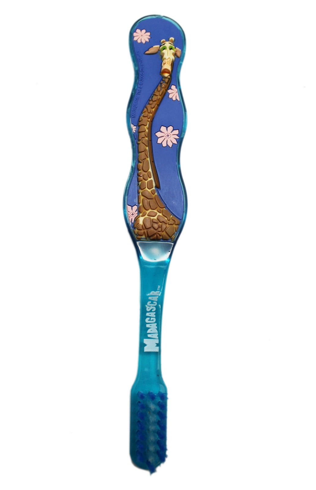 Madagascar Melman Giraffe Toothbrush -Kid Size Blue Soft Grip Kids ...
