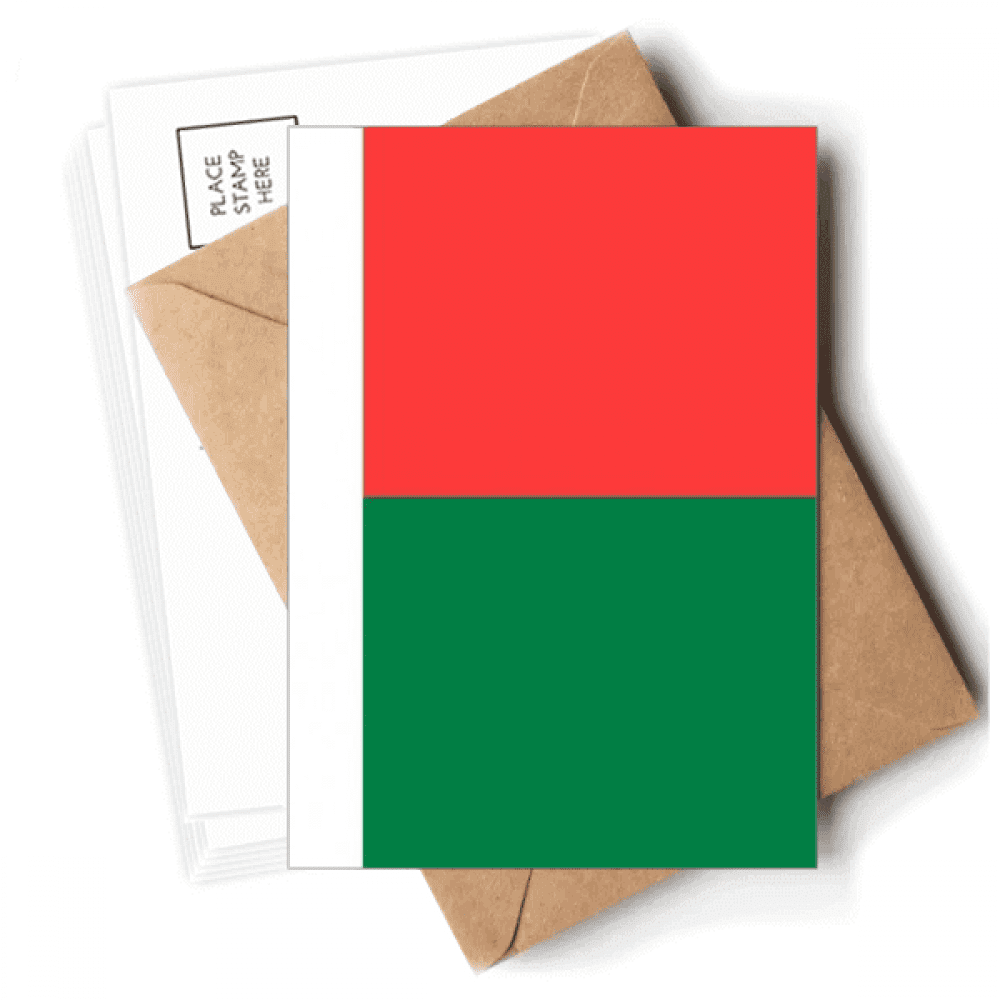 Madagascar National Flag Africa Country Postcards Envelopes Blank Note ...