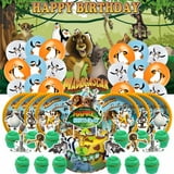 Madagascar Plates Tableware Balloons Party Supplies Cake Topper Banner ...