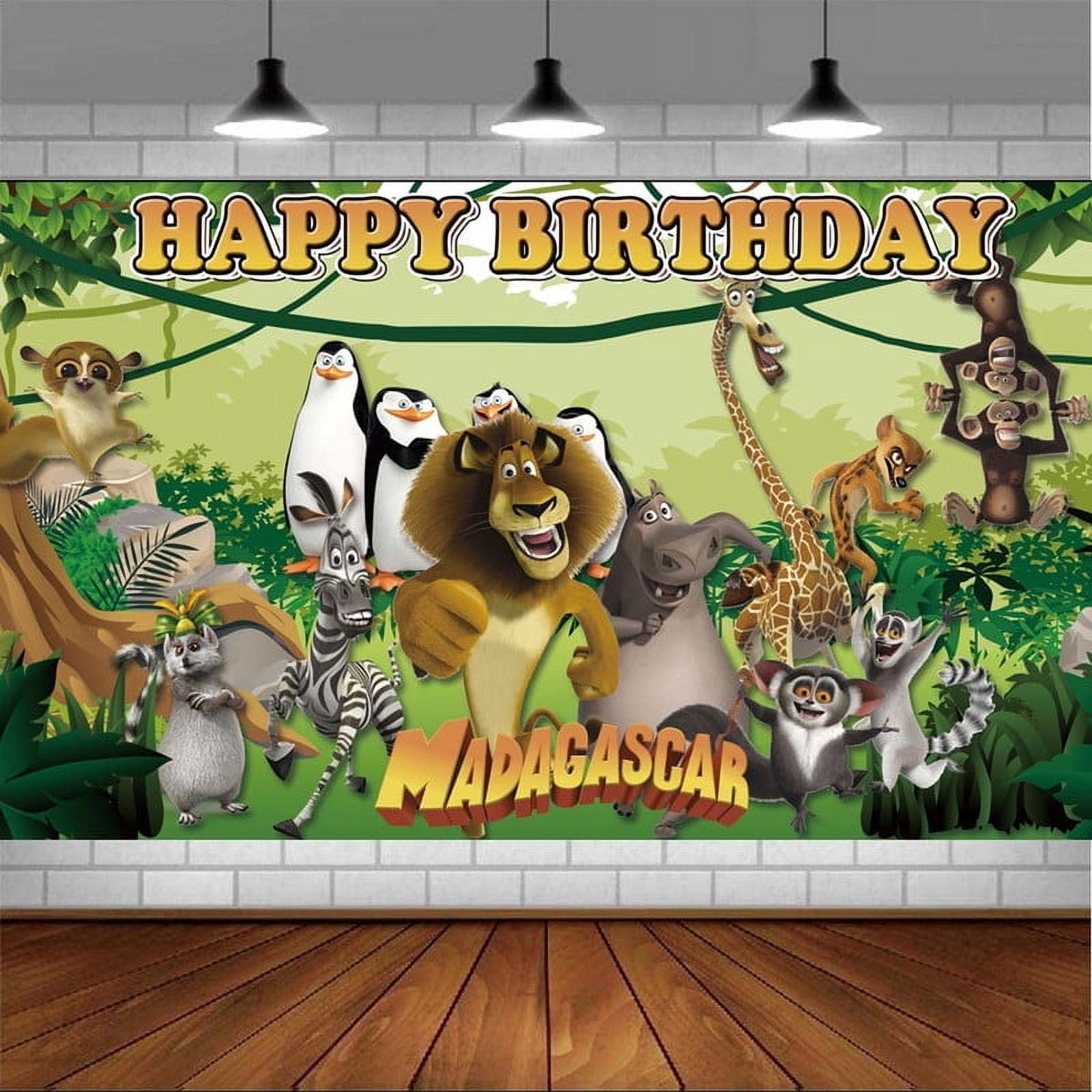 Madagascar Post Wall Decor Birthday Banner Backdrop Background Party ...