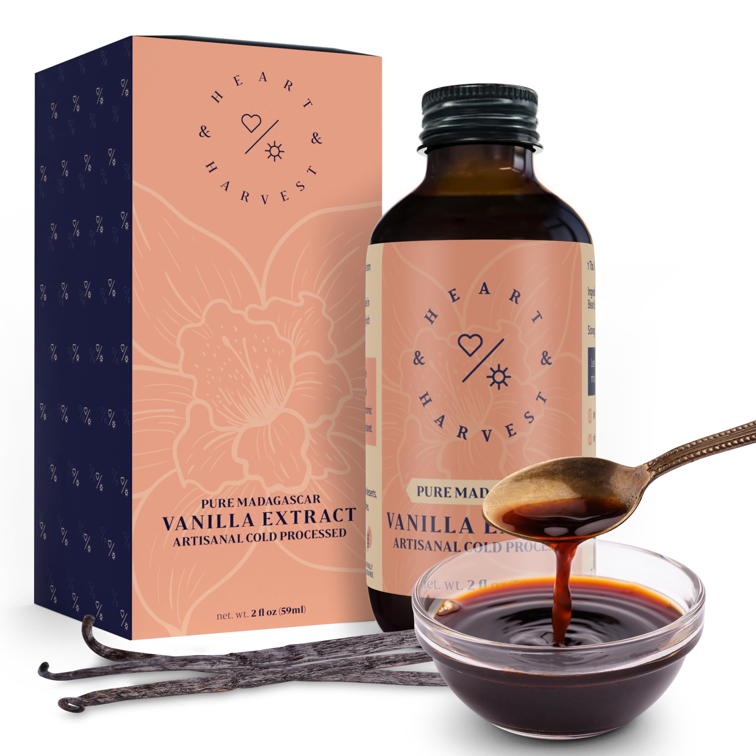 Madagascar Pure Vanilla Extract for Baking - Cold-Pressed Madagascar ...