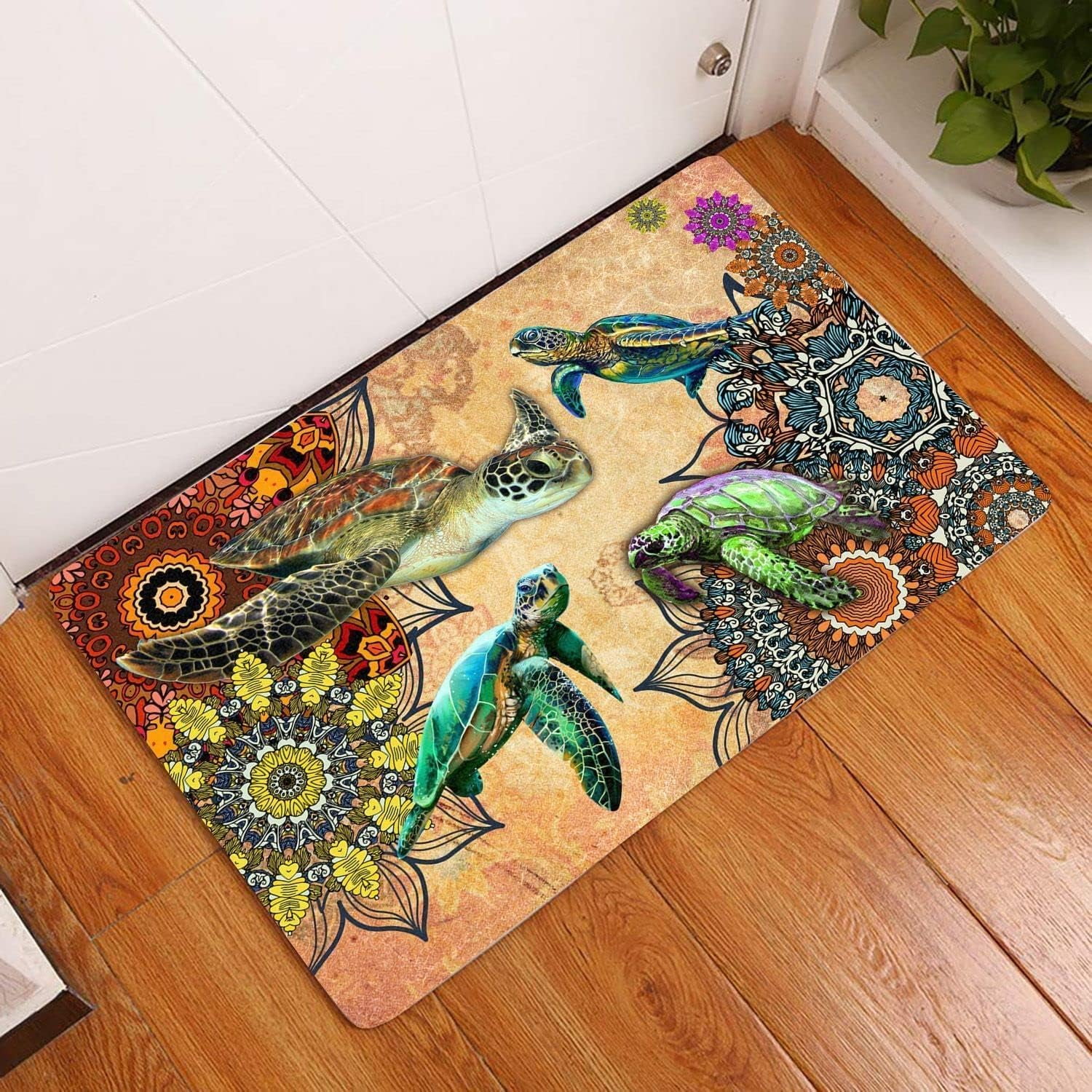 Madala Texture Amazing Turtle Non Slip Entryway Rugs for Indoor Outdoor ...