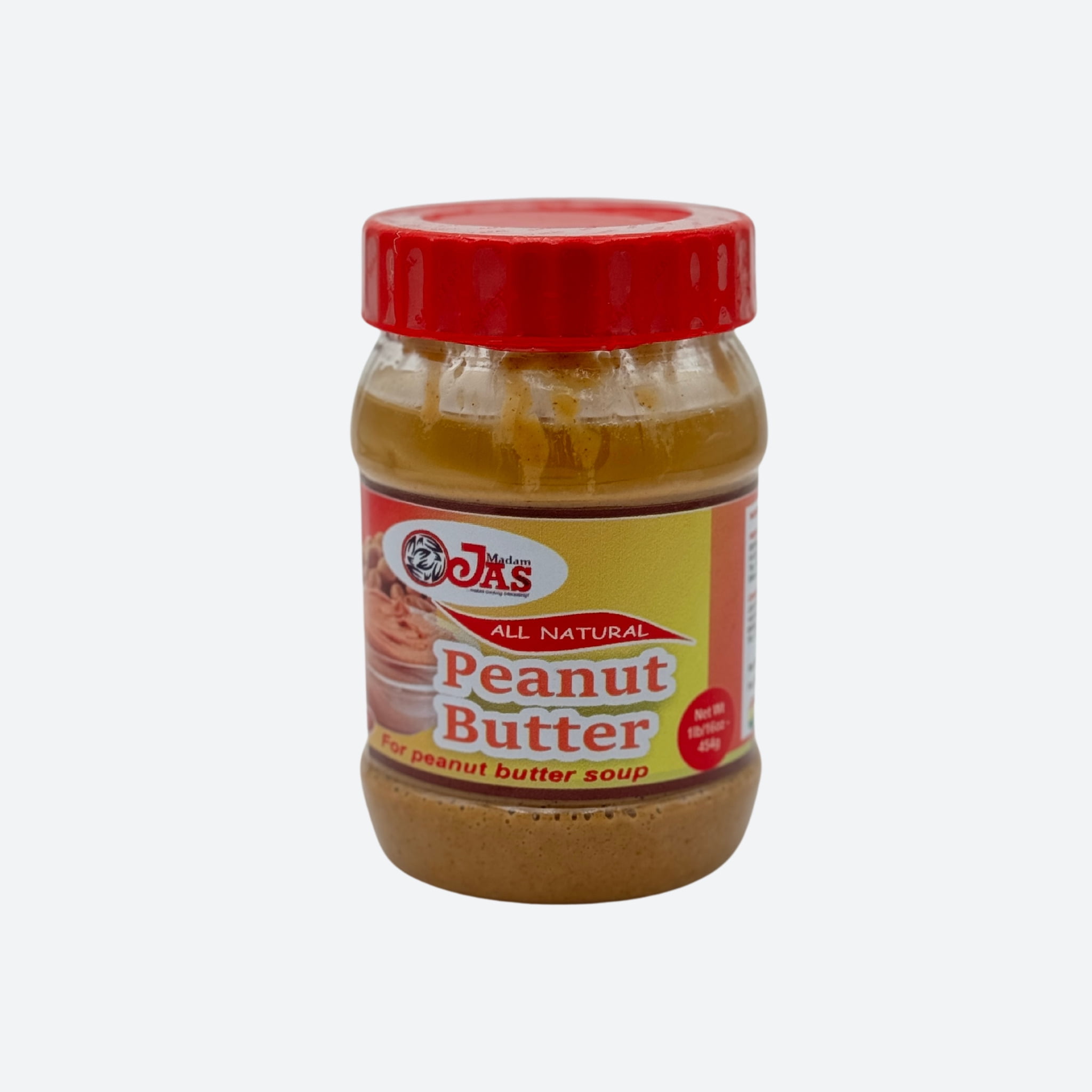 Madam Jas All Natural Peanut Butter 16 OZ - Walmart.com