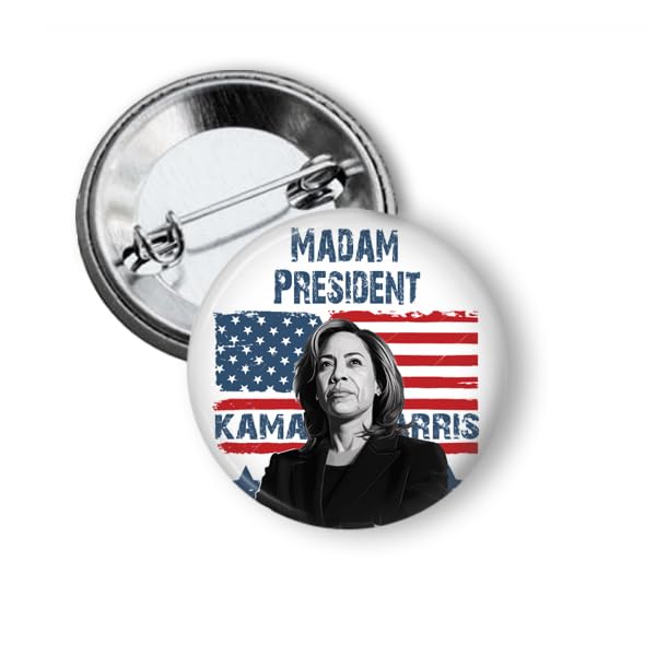 Madam President Kamala Harris 2024 President PIN BACK / 1.50" Pinback ...