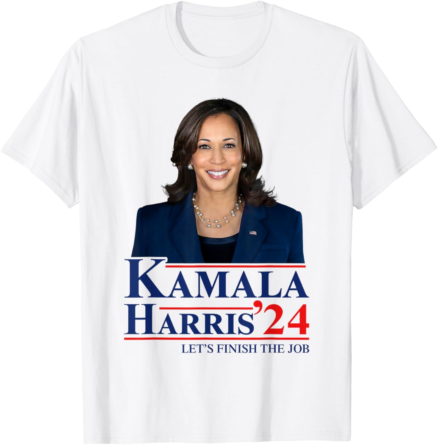 Madam President Kamala Harris Let's Finish The Job 2024 T-Shirt ...