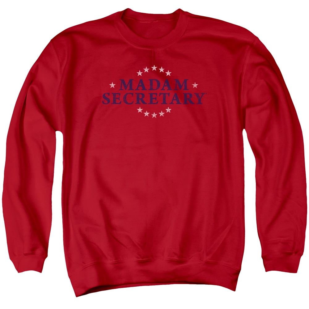 Madam Secretary Distress Logo Adult Crewneck Sweatshirt Red - Walmart.com