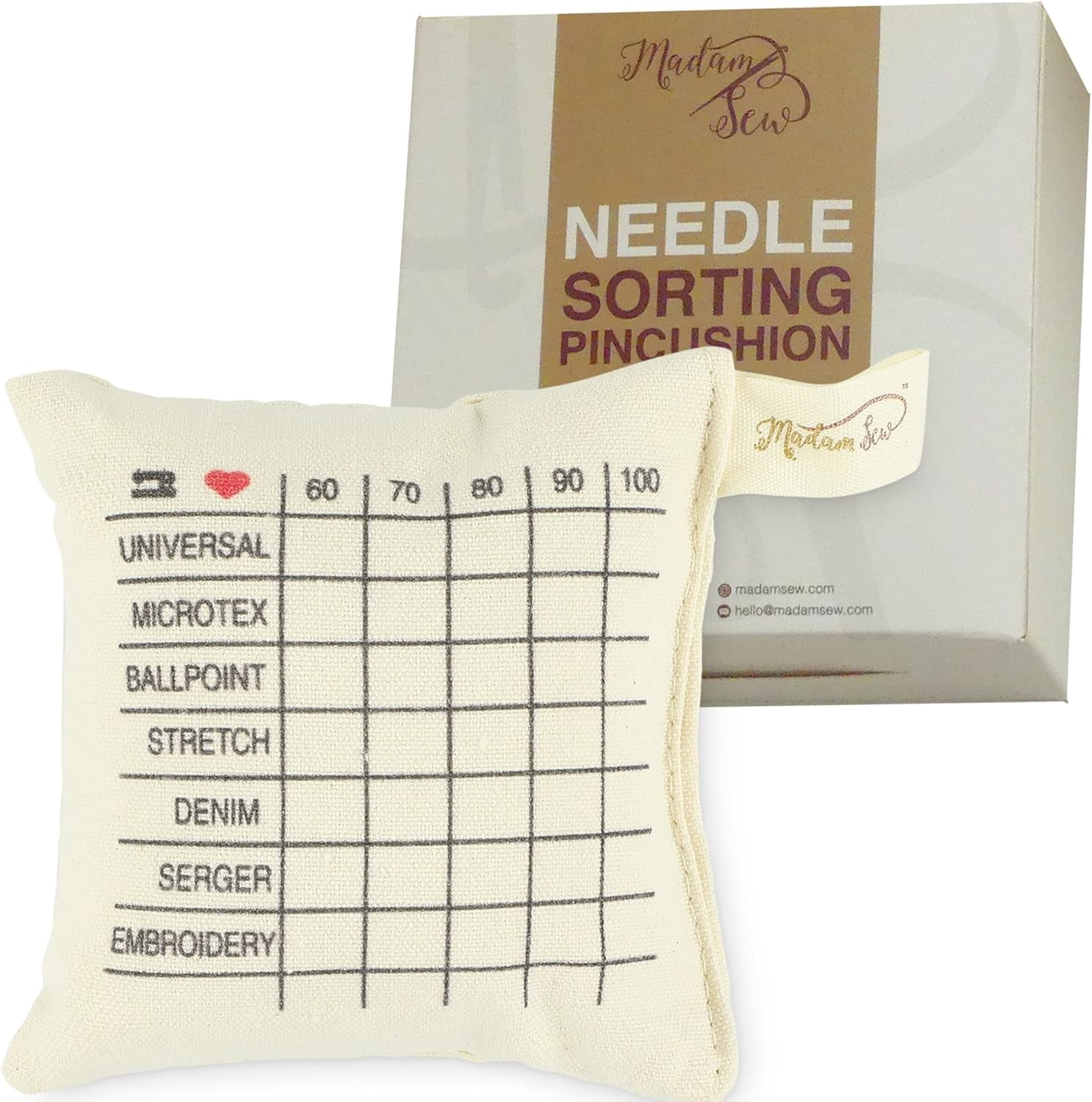 Madam Sew Needle Sorting Pin Cushion – Sewing Pin Holder Pincushion ...