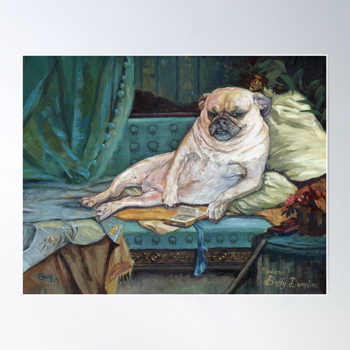 Madame Buffy Dumplin In Her Boudoir Poster Wall Art, Modern Wall Decor ...