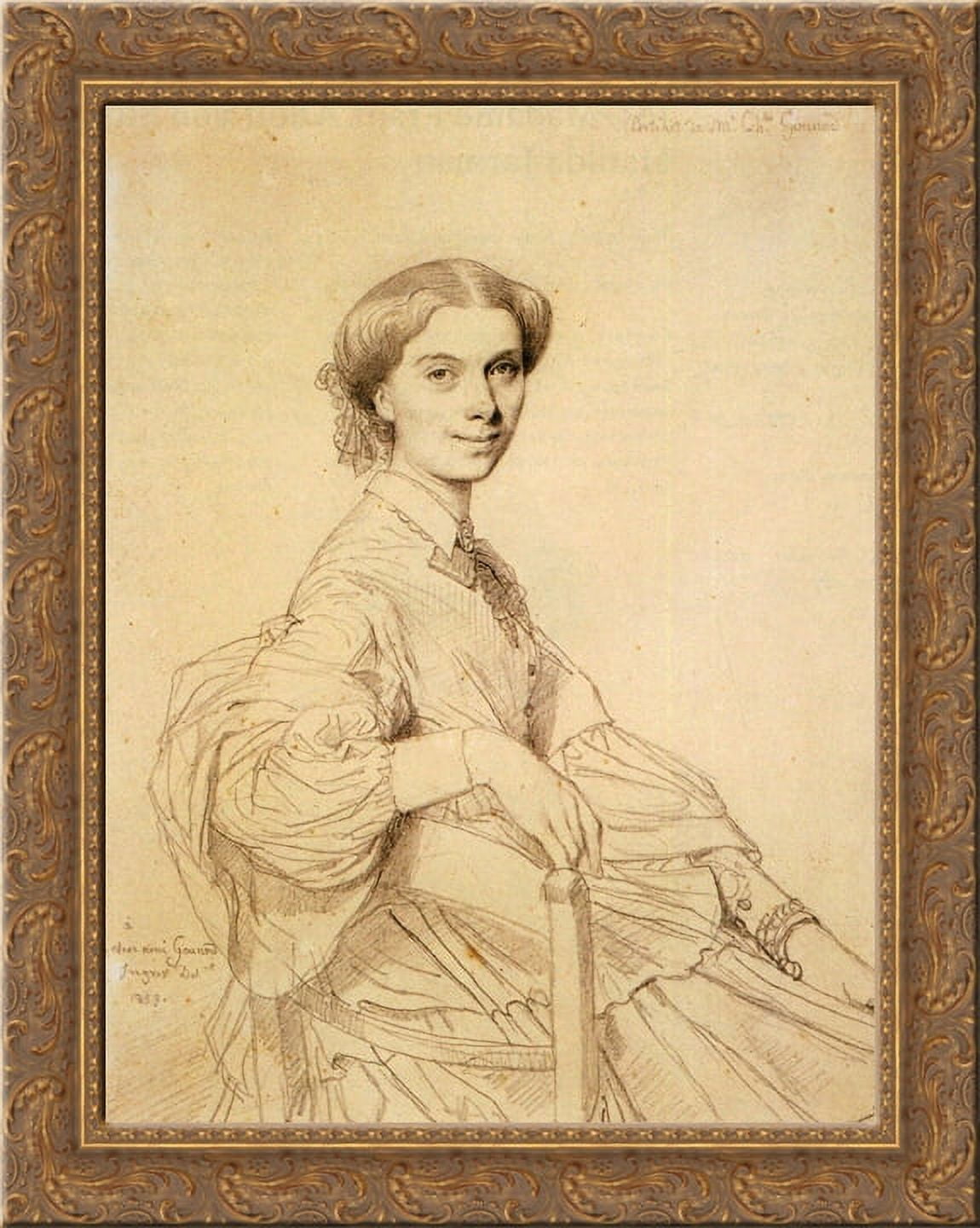 Madame Charles Gounod, born Anna Zimmermann 24x20 Gold Ornate Wood ...