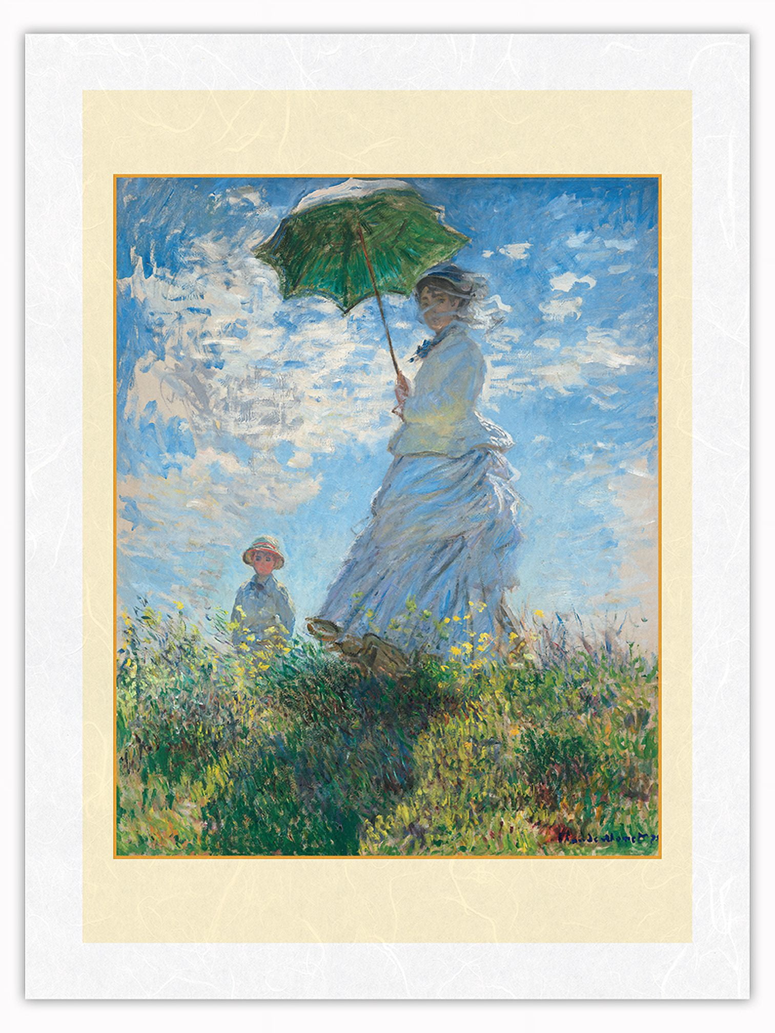Madame Monet and Her Son - Woman with a Parasol - From an Original ...