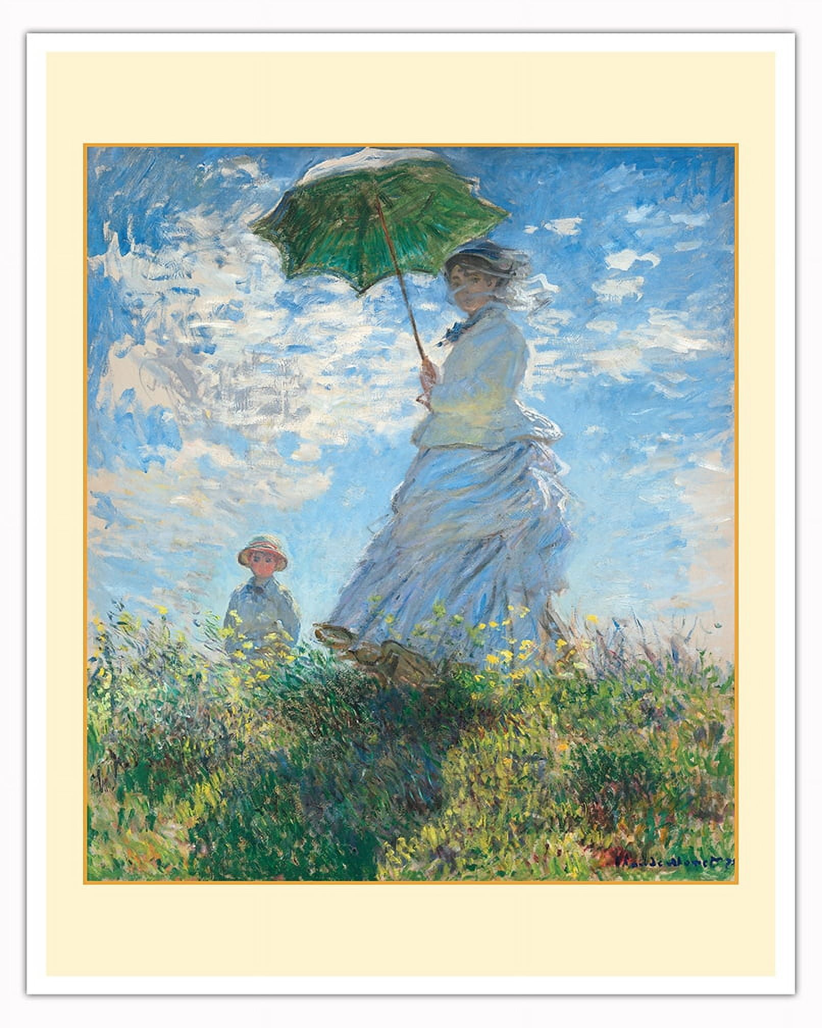 Madame Monet and Her Son - Woman with a Parasol - From an Original ...
