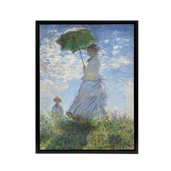 Madame Monet and Her Son Claude Monet Vintage Framed Canvas Wall Art ...