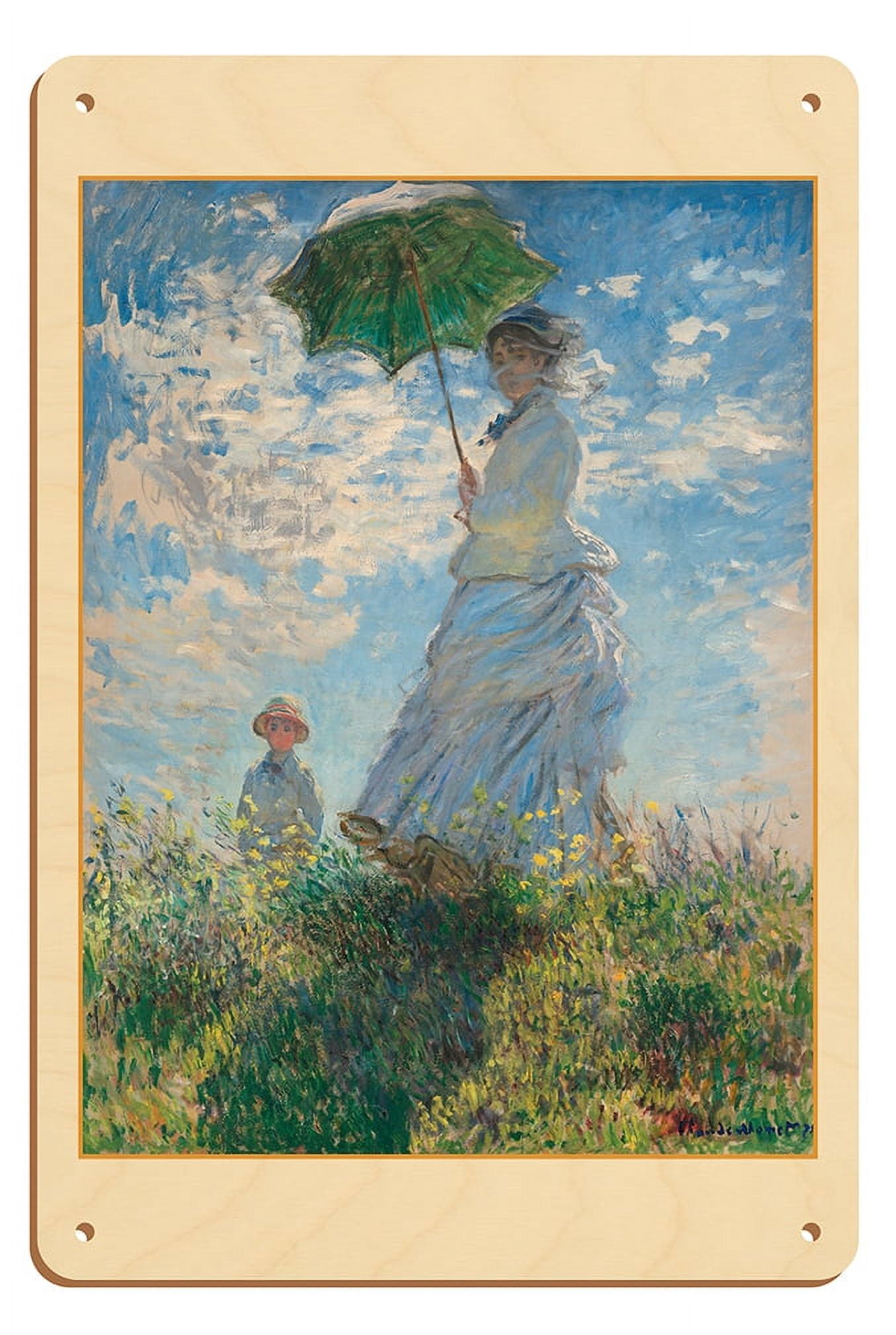 Madame Monet and Her Son - Woman with a Parasol - From an Original ...