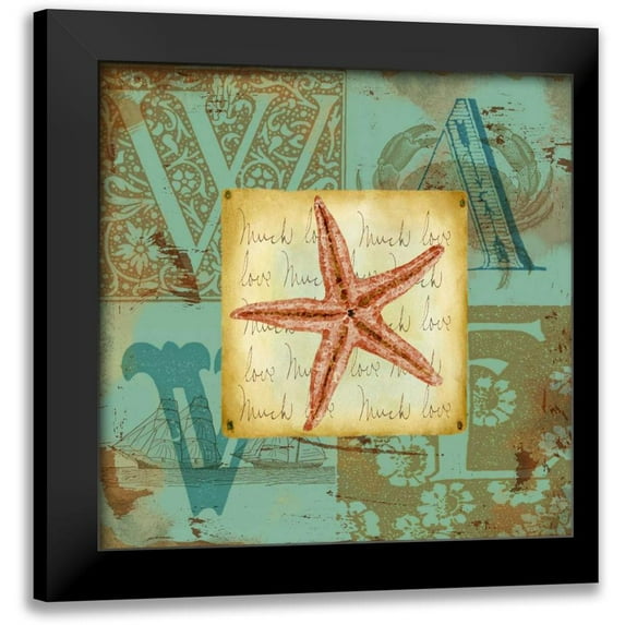 Maday, Jane 15x15 Black Modern Framed Museum Art Print Titled - Sand ...