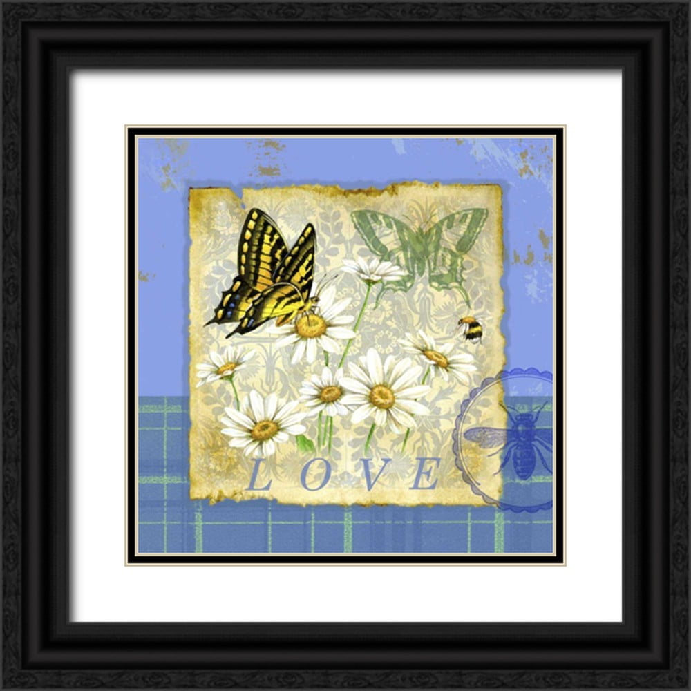 Maday, Jane 20x20 Black Ornate Wood Framed with Double Matting Museum ...