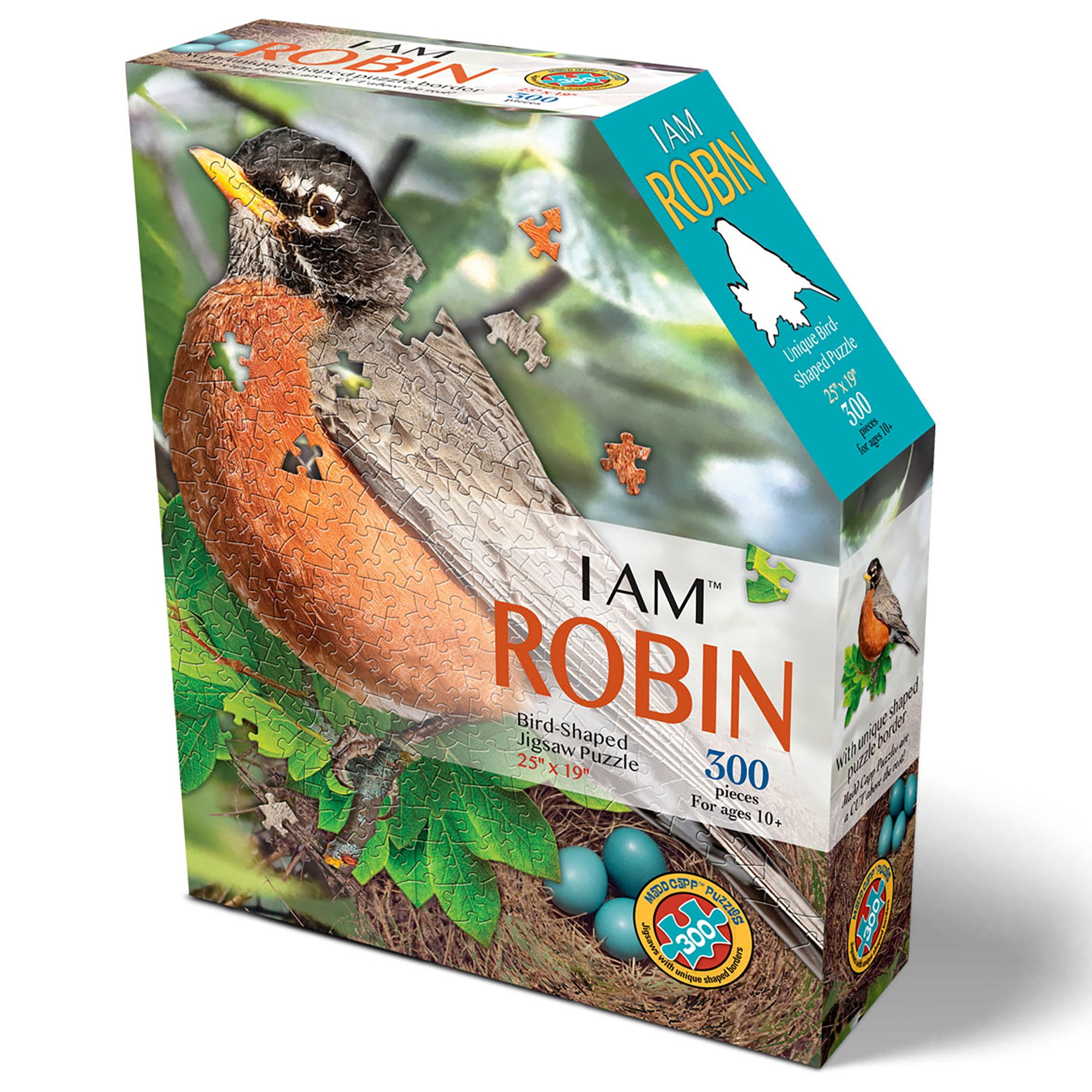 Madd Capp: I AM ROBIN - 300 Piece Jigsaw Puzzle - Bird Shaped Puzzle ...