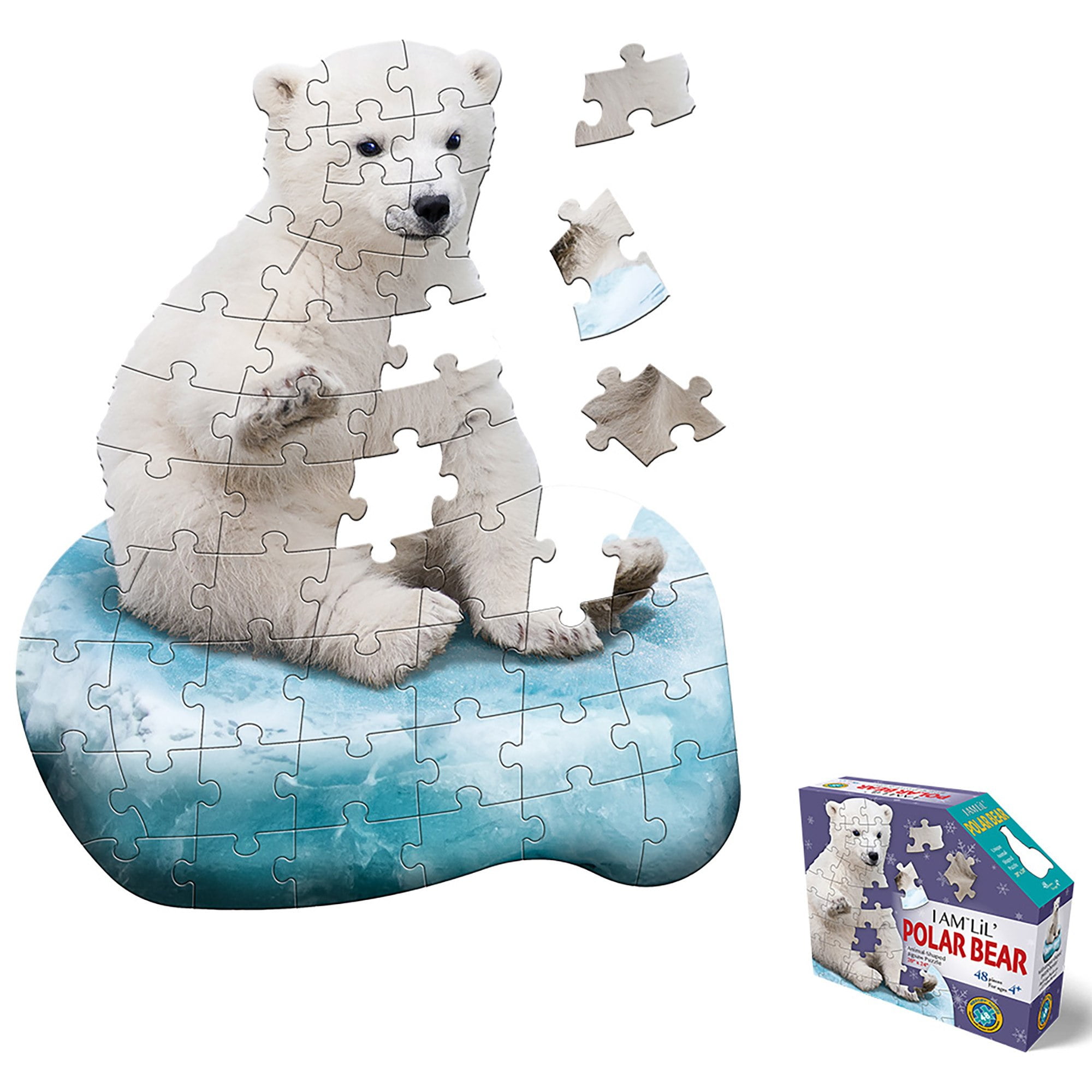 Madd Capp: I Am LiL' Polar Bear - 48 Piece Puzzle - Kids Artic Animal ...