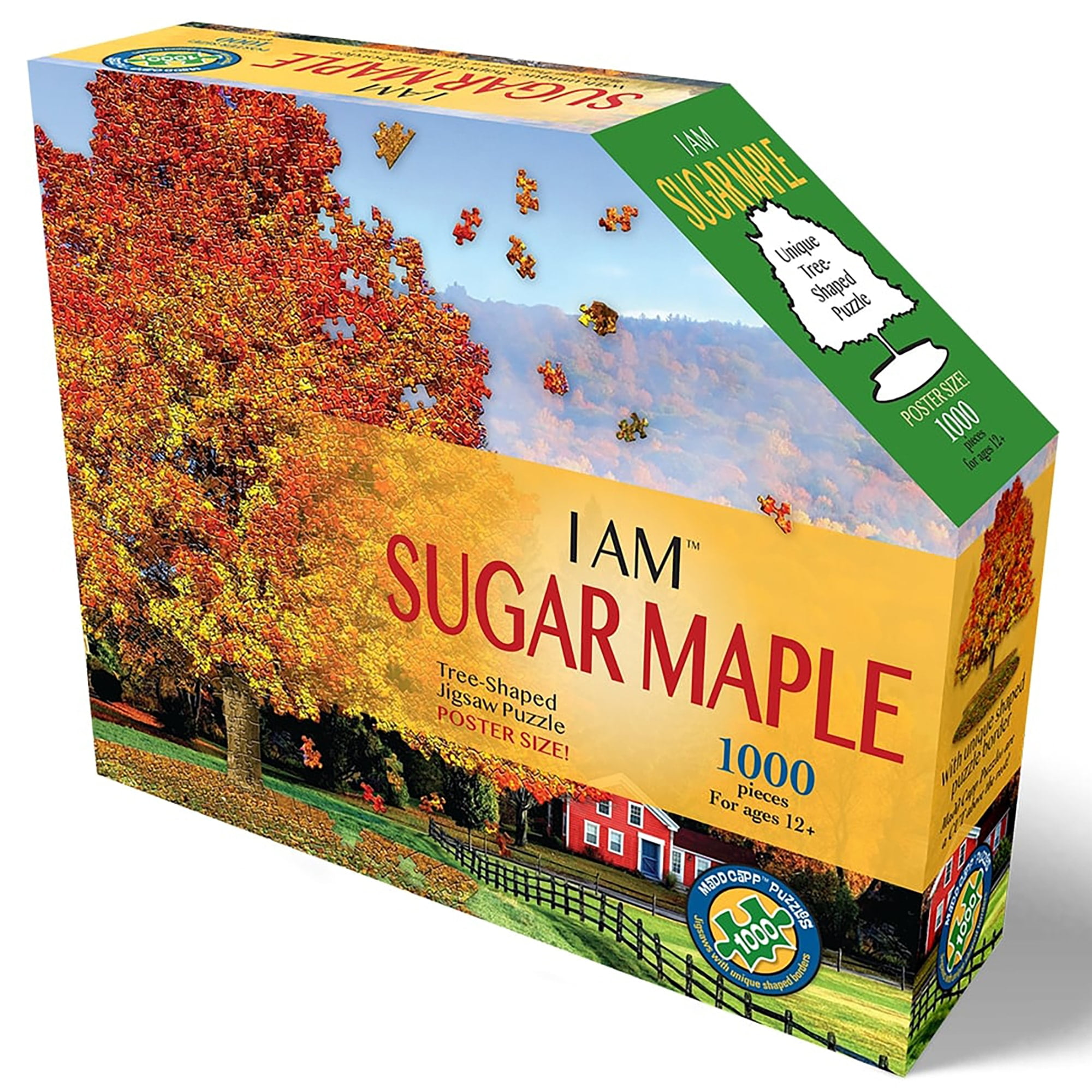 Madd Capp: I Am Sugar Maple - 1000 Piece Tree Shaped Jigsaw Puzzle, 35x38" Finished Size ...