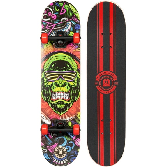 Madd Gear 31 x 7 Inch Double Kicktail Beginner Complete Skateboard with ...