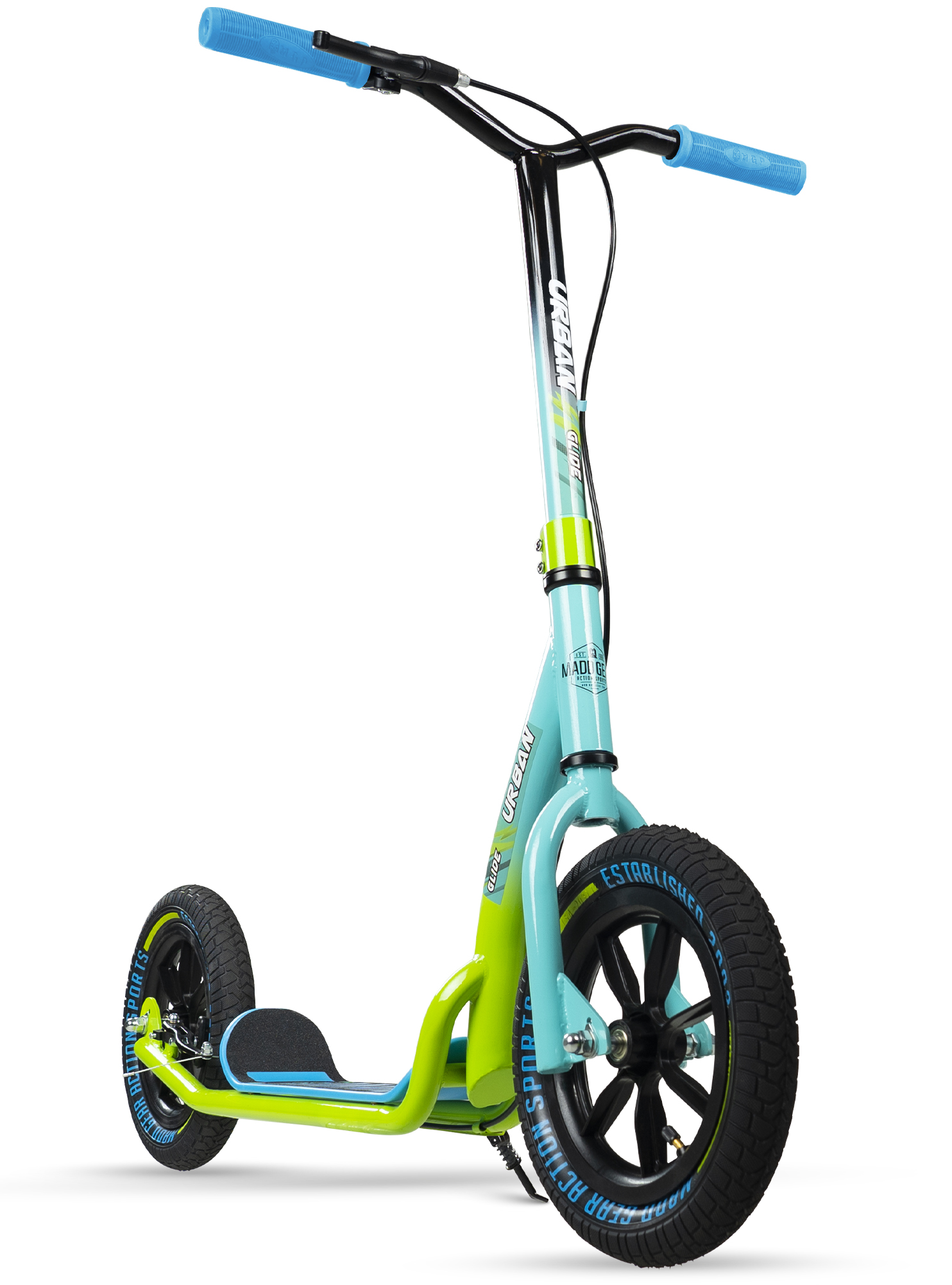 Street Surfing - Road Scooter - City Kicker (Turquoise Black) - Walmart.com