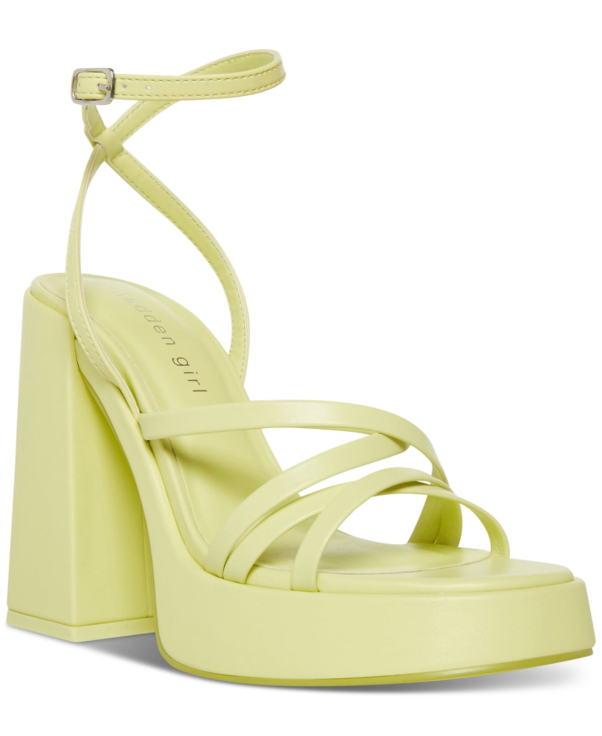 Madden Girl Aces Strappy Platform Dress Sa Lime Green 5.5M - Walmart.com