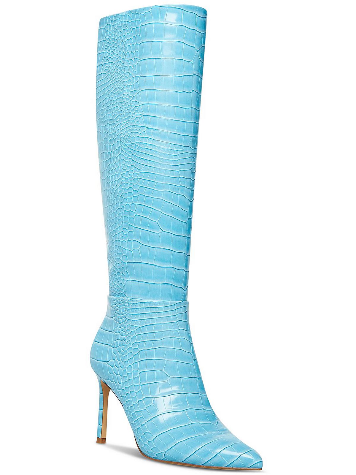 Madden Girl Womens Chantelle Faux Leather Embossed Over-The-Knee Boots ...