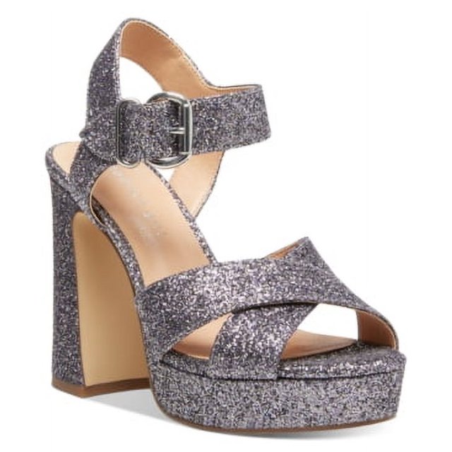 Madden Girl Cherre Platform Sandals Pewter Glitter 9.5M - Walmart.com