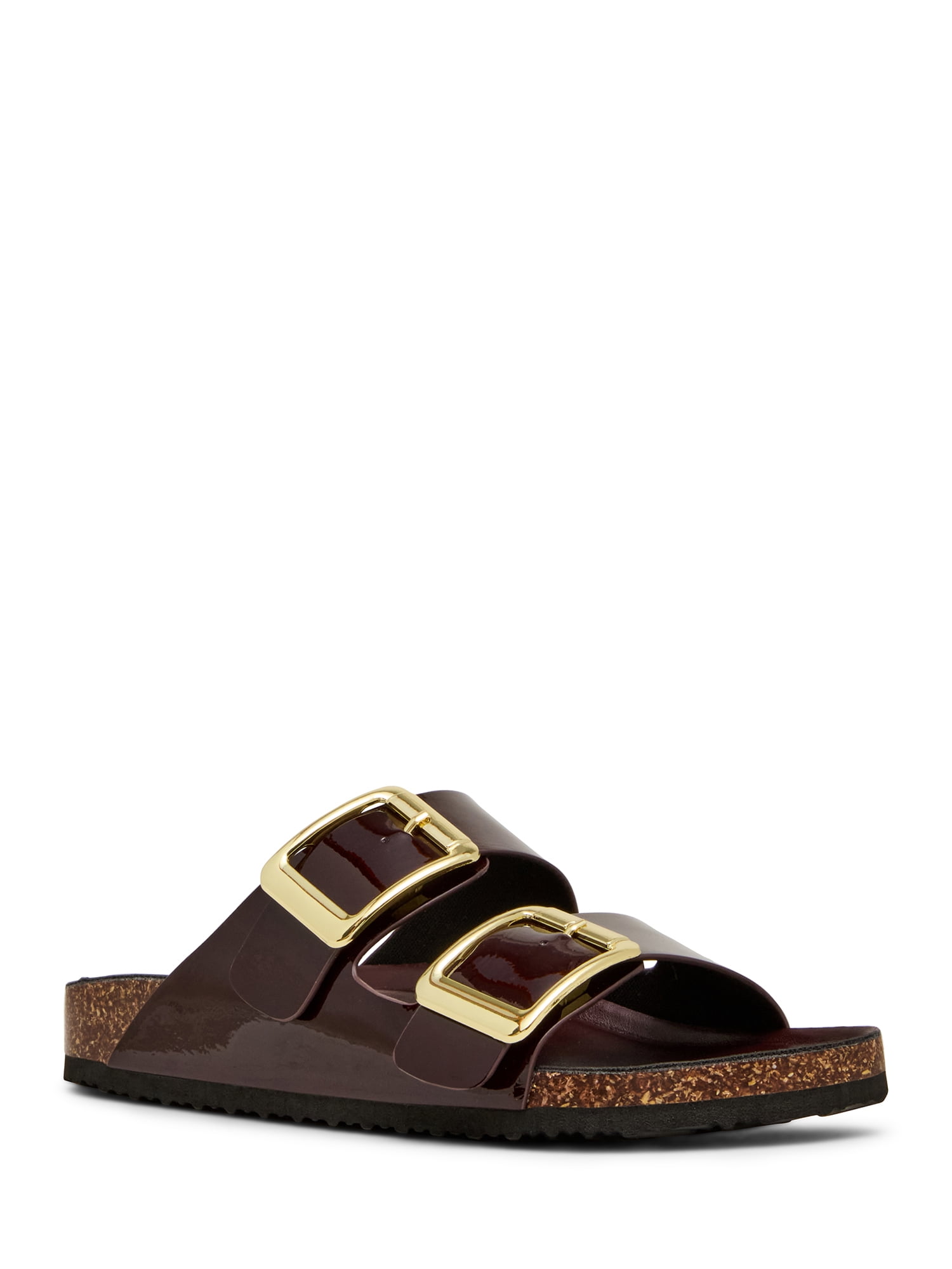 Madden Girl Women's Bodie Two Strap Buckle Footbed Sandals - Walmart.com