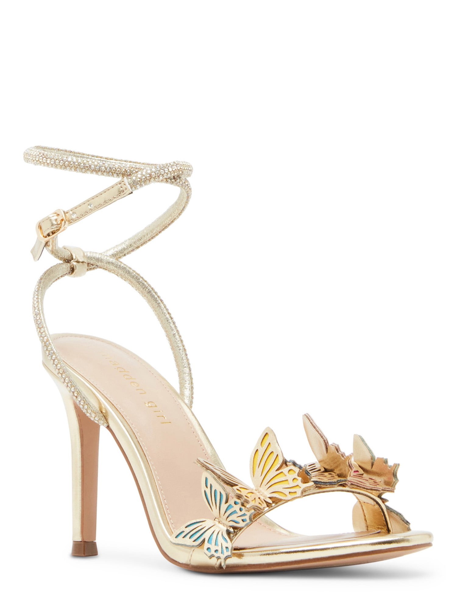 Madden Girl Women's Butterflyy Open-Toed 4" Stiletto Heels with Detail ...