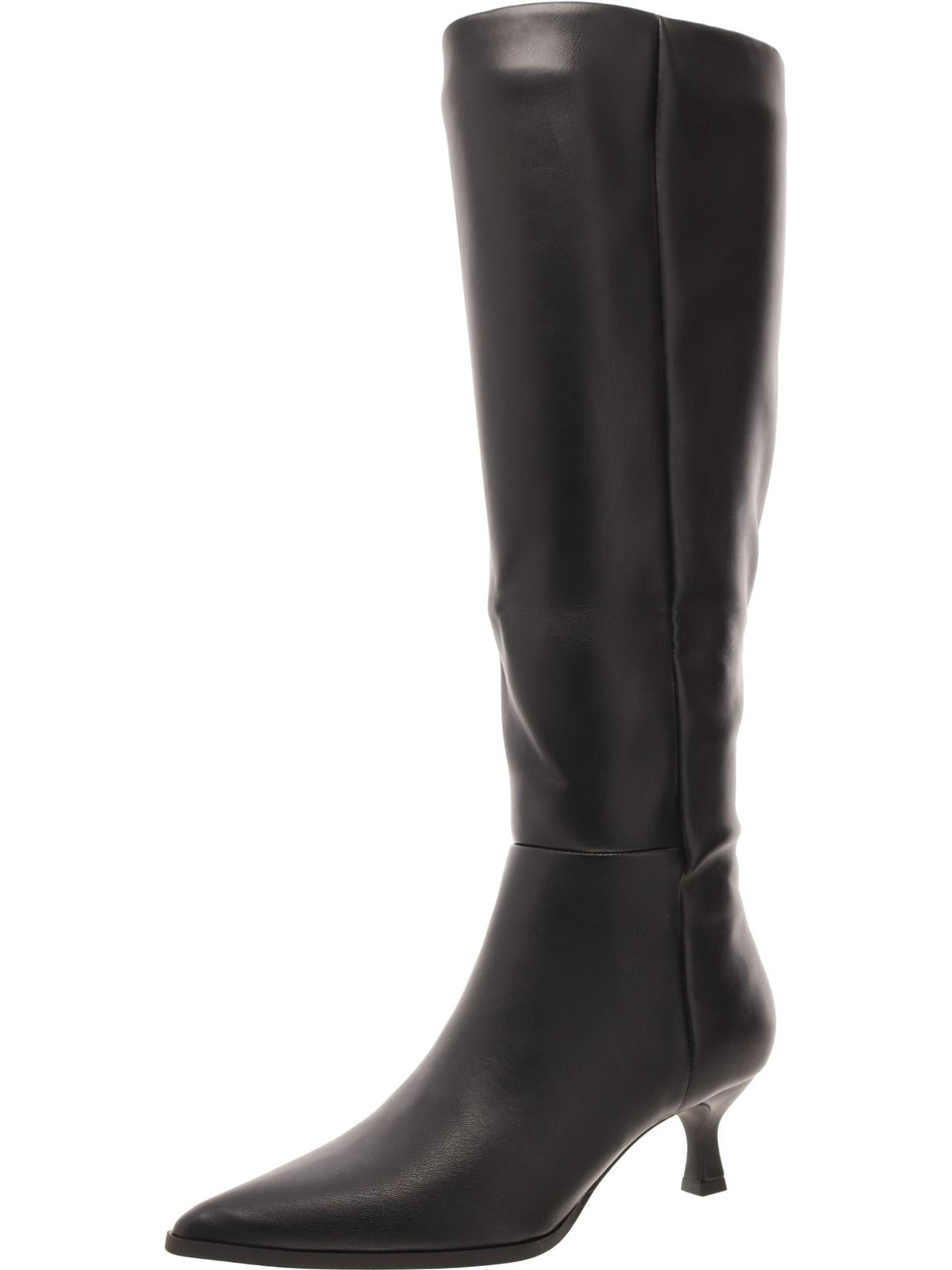 Madden Girl Womens Debutt Faux Leather Kitten Heel Knee-High Boots ...